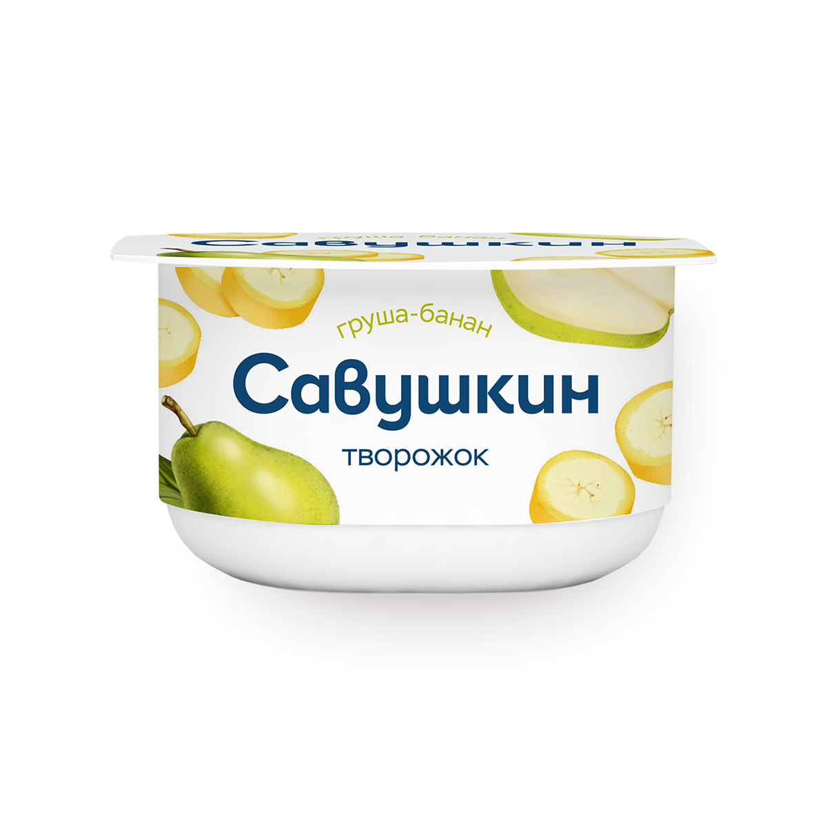 Творожок Савушкин "Груша-Банан", 3%, 120 граммов, 1 упаковка
