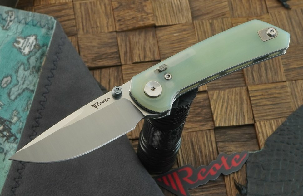 Складной нож Reate Knives PL-XT, сталь Nitro-V, SW, рукоять нефритовый G-10