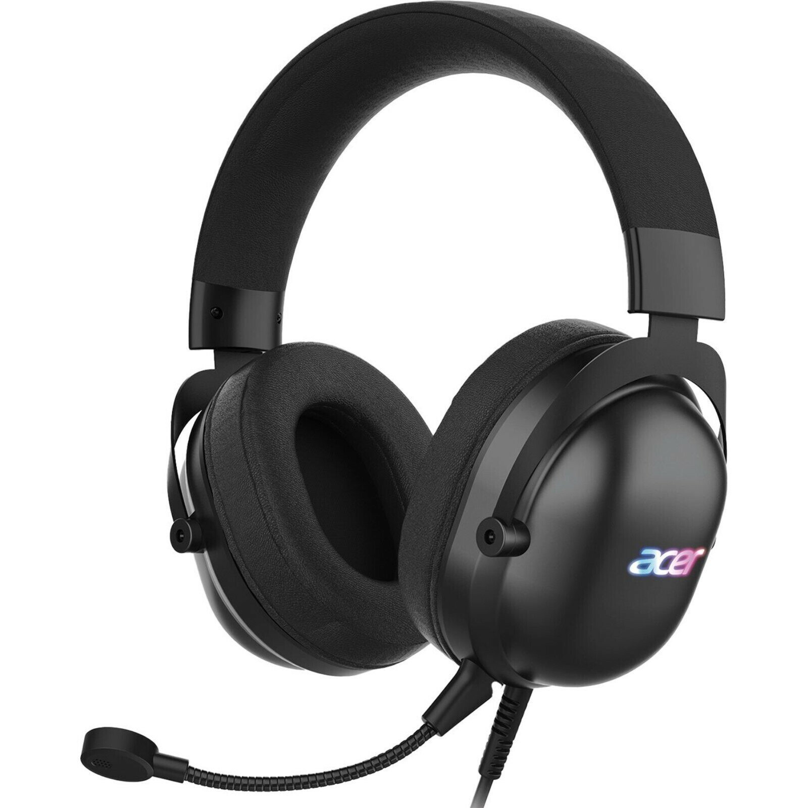Наушники с Acer микрофоном AHW122 черный 2.1м мониторные USB