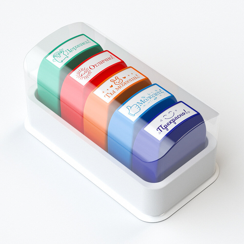 Набор "Веселый Комментарий Учителя", 5 упаковок, 13 см x 6.7 см x 5.5 см