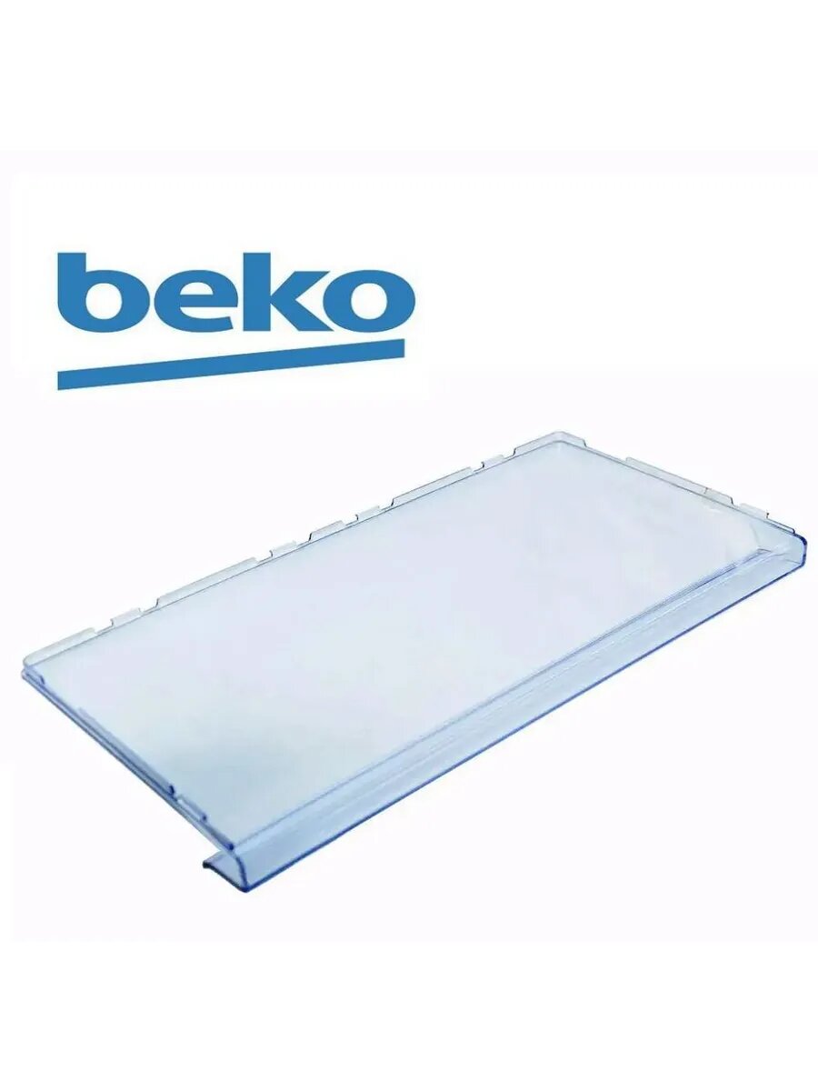 Оригинальная панель морозилки холодильника Beko 403х205мм, прозрачный