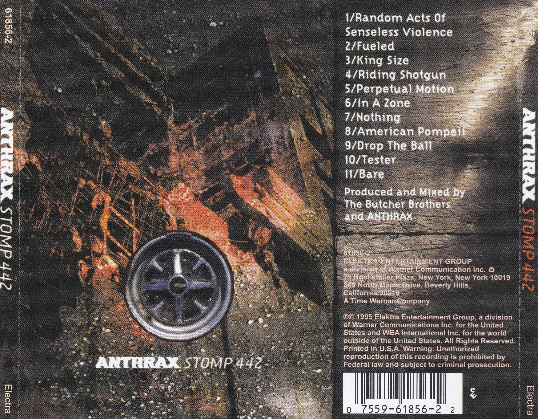 Anthrax - Stomp 442, 1995, 20-page, CD-Аудио — фото 1