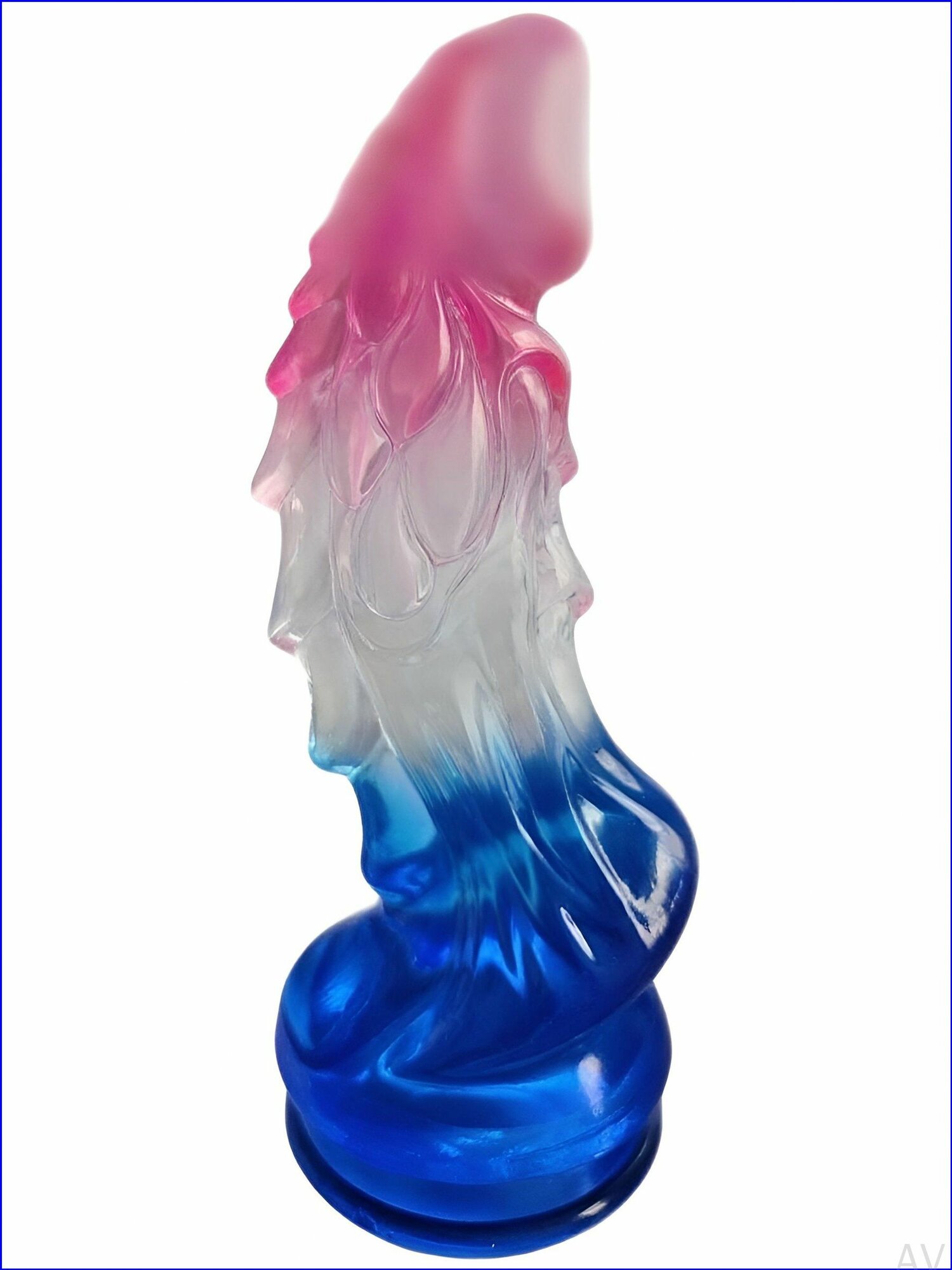 Популярный дилдо с прозрачным рельефом и присоской, Bad Dragon, форма эксклюзивная.