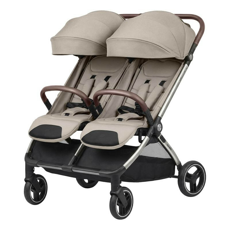 Коляска прогулочная для двойни Carrello Link Island Beige с 6 месяцев до трех лет