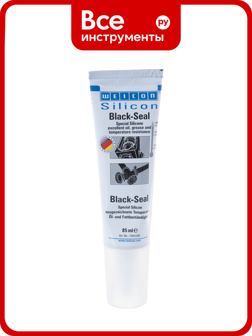 Специальный силикон WEICON Black-Seal wcn13051085, силиконовый герметик для металла и пластика, авто и мото техника