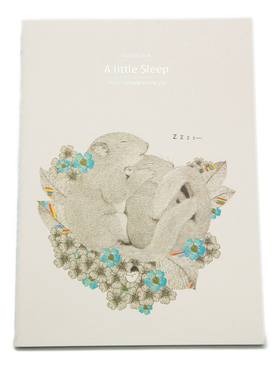 Тетрадь B5 38 листов в линейку "A little sleep" Любовь, обложка картон