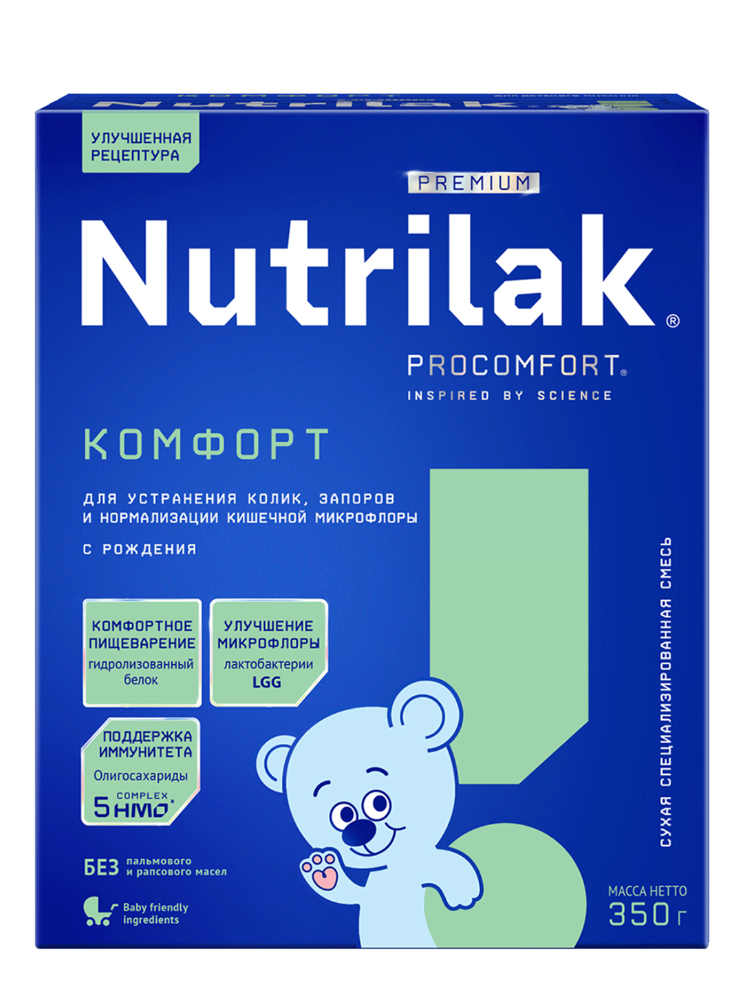 Детская молочная смесь Nutrilak Premium Комфорт, с рождения, 350г