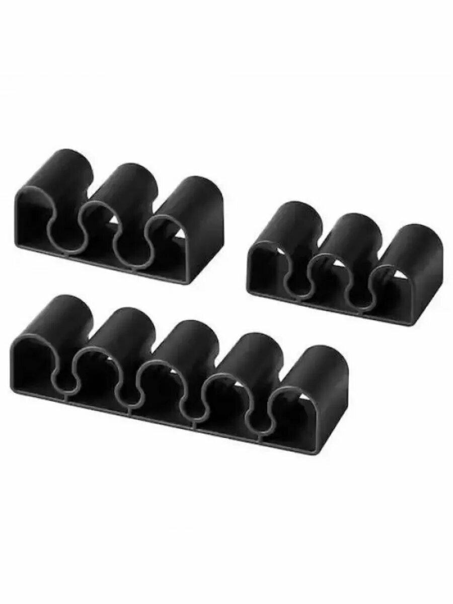 IKEA KALKSTUFF (икеа калкстафф) Держатель для проводов, черный, 3 шт