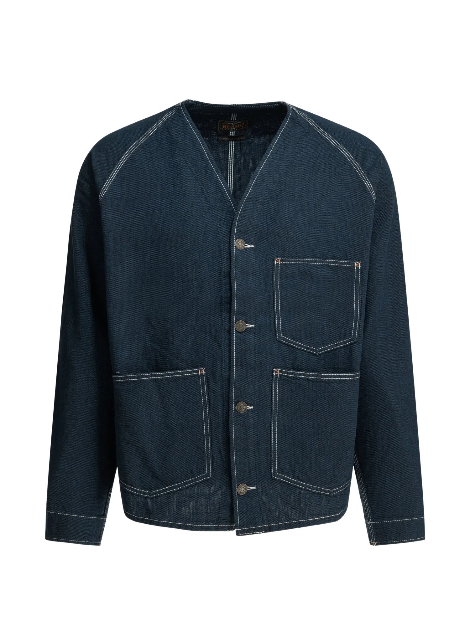 Куртка Contrast-stitch collarless jacket