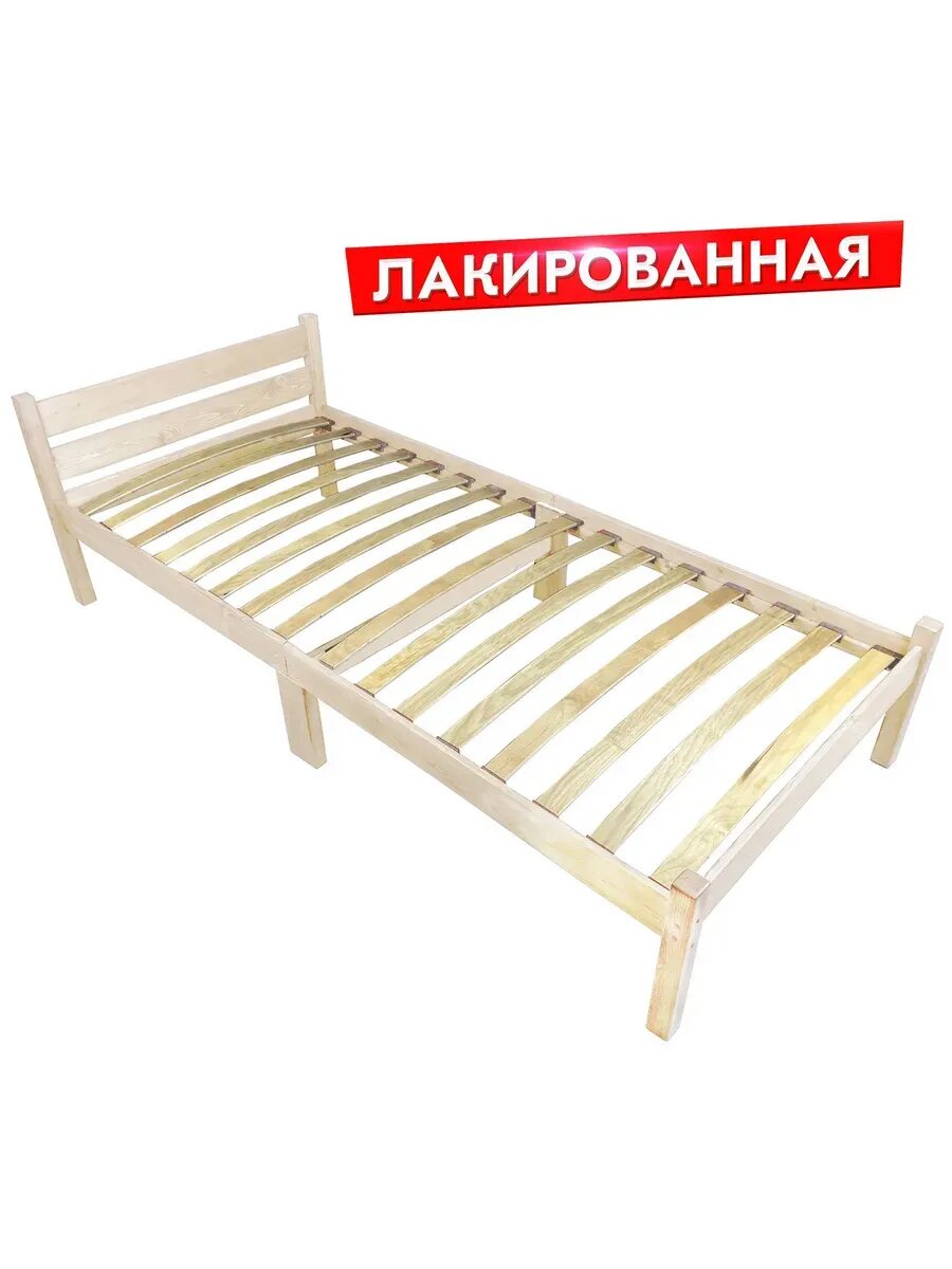 Кровать односпальная Компакт, орто, лакировка, 60х200 см