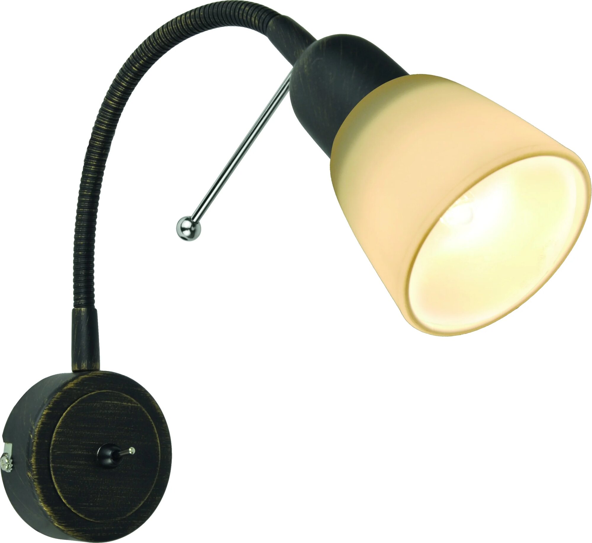 Настенное бра с выключателем Arte Lamp Lettura A7009AP-1BR, черный