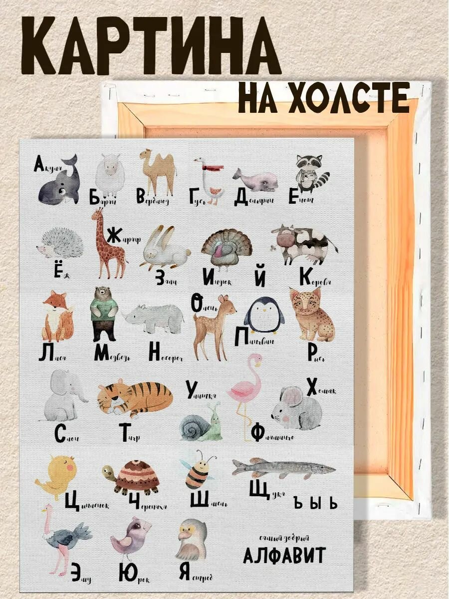 Картина на стену в детскую комнату Алфавит