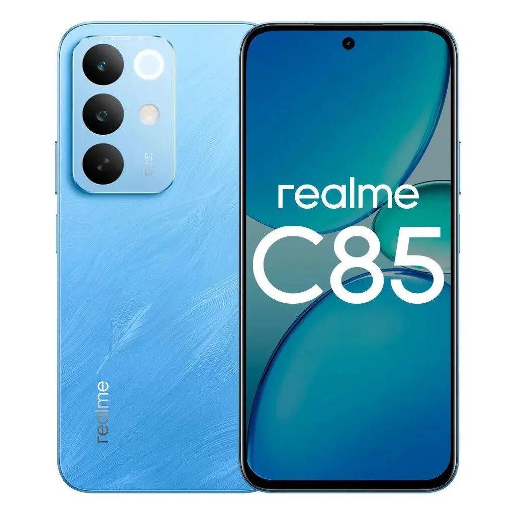6.8" Смартфон REALME C85 6/128Gb, RMX5566, NFC, IPS, 144Гц, 7000мAч, синий