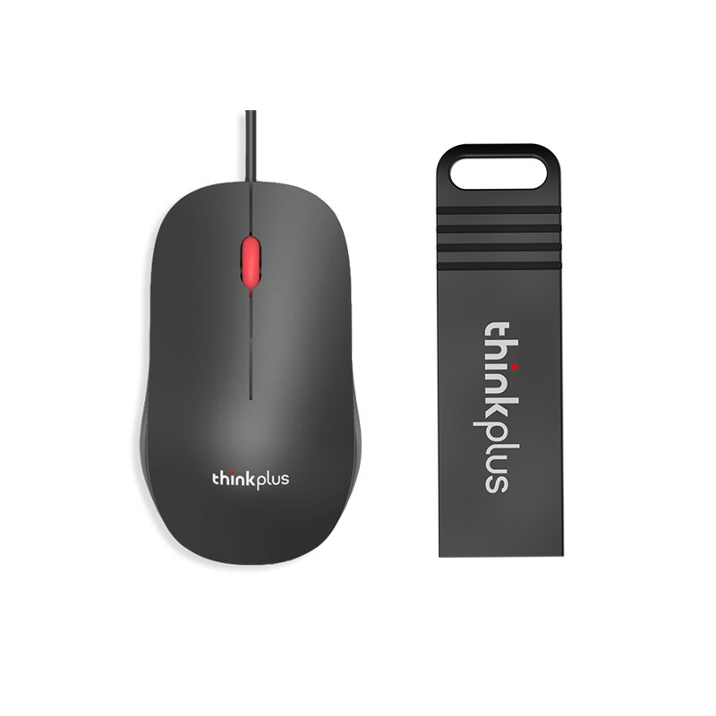 Комплект унисекс Lenovo ThinkPad ThinkPlus, USB-накопитель и проводная мышь, 6769745