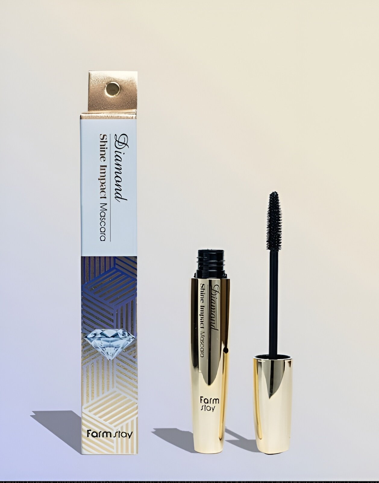 Термотушь для ресниц черная Diamond Shine Impact Mascara, Корея, тушь влагостойкая объемная