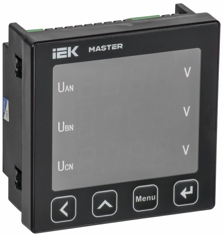 Вольтметр цифровой щитовой 3ф RS-485 96х96 LED MASTER IEK MI-DV21-6-3-1-LED