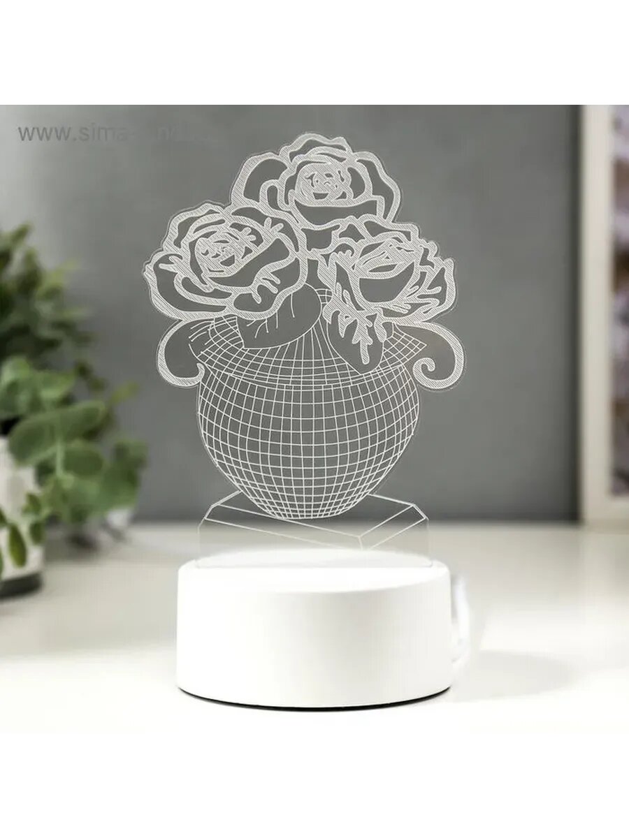 Эффектный светильник с 3D-рисунком и RGB подсветкой