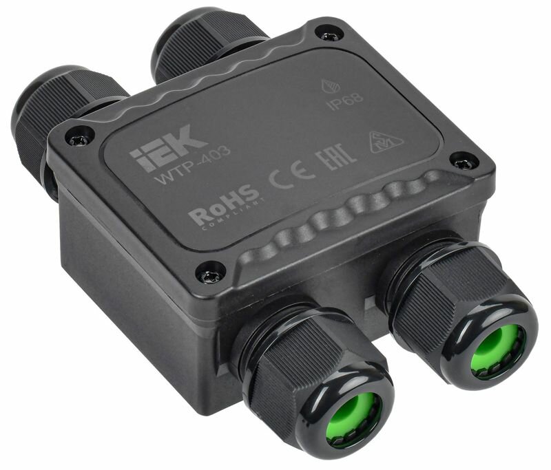Коробка распределительная герметичная WTP-403 4 ввода IP68 IEK UWB10-H-450-41-04-68