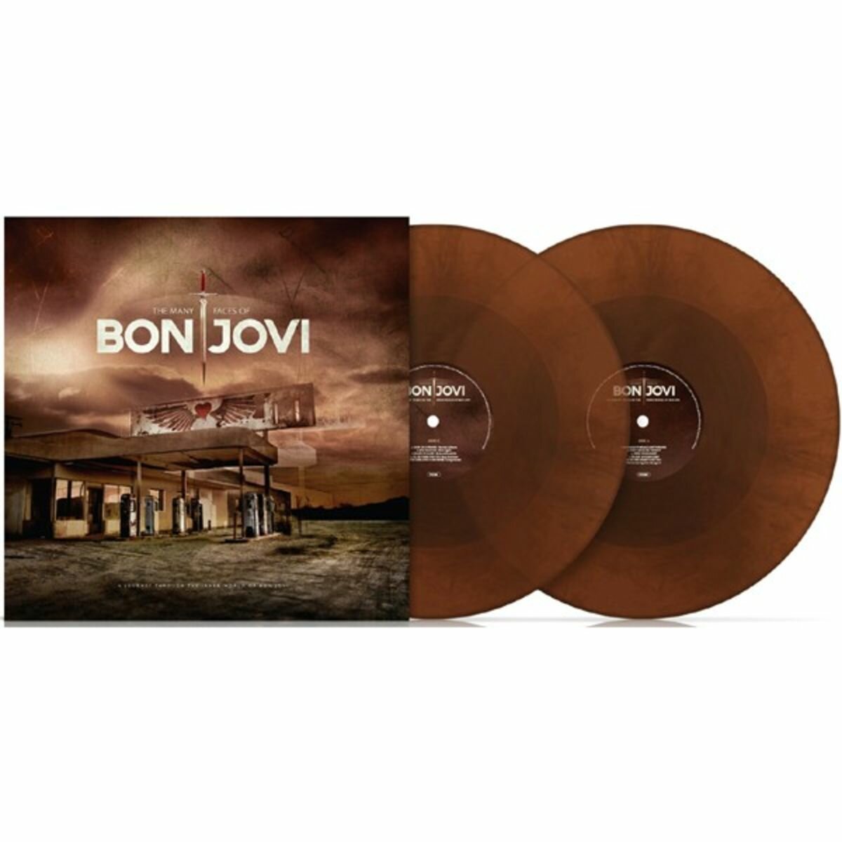 VARIOUS ARTISTS - The Many Faces Of Bon Jovi A Journey Through The Inner World Of Bon Jovi (2LP, Коричневый Мраморный Винил) Виниловая Пластинка