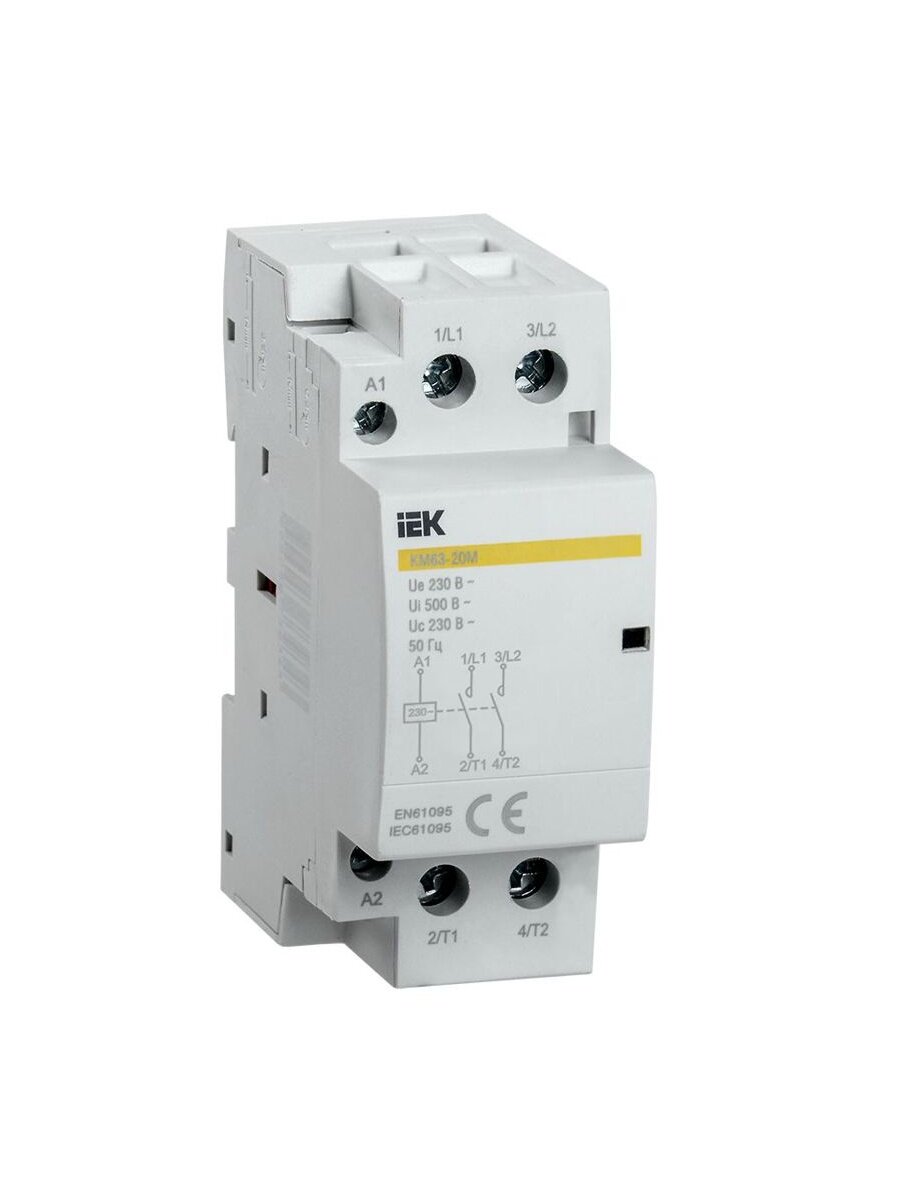 Контактор модульный КМ63-20М AC KARAT IEK MKK11-63-20