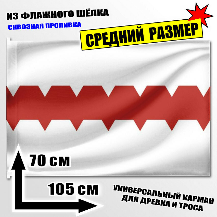 Флаг средний Омска 105x70 см