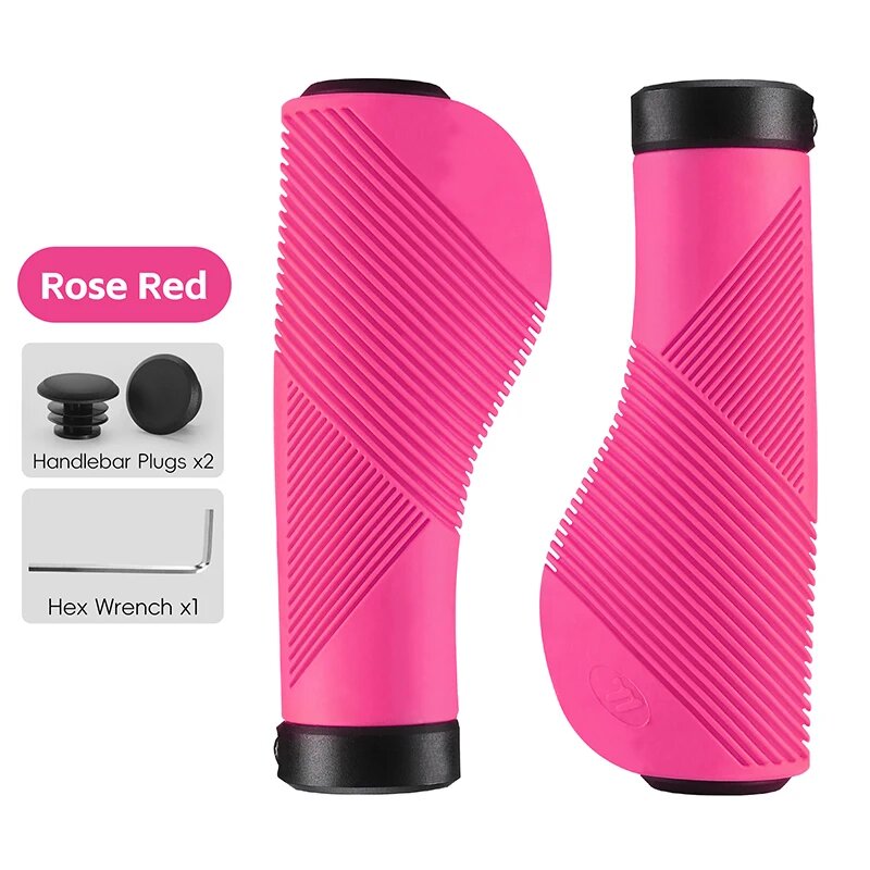Велосипедные грипсы West Biking Rose Red, розовые