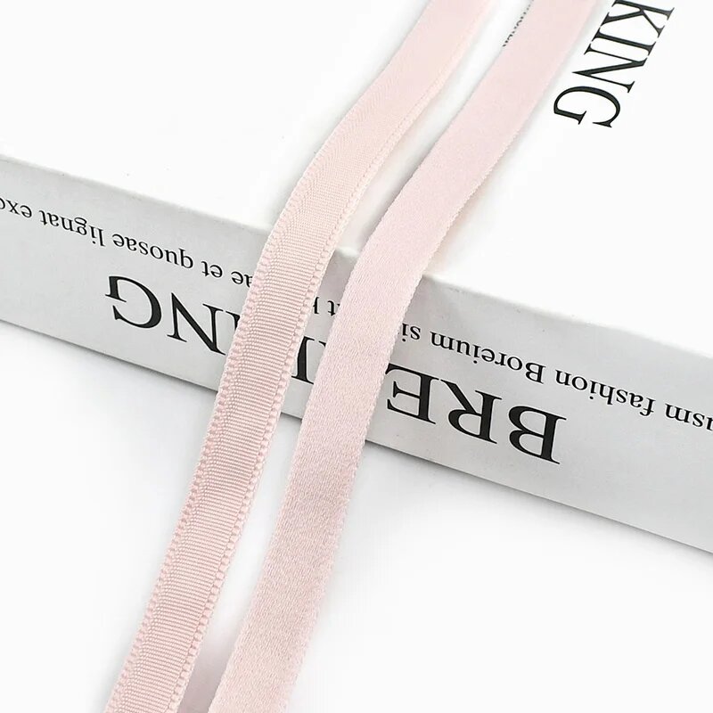 Meetee Трубчатая лента 10 мм цветная 02Pink, 10mm-20Meters