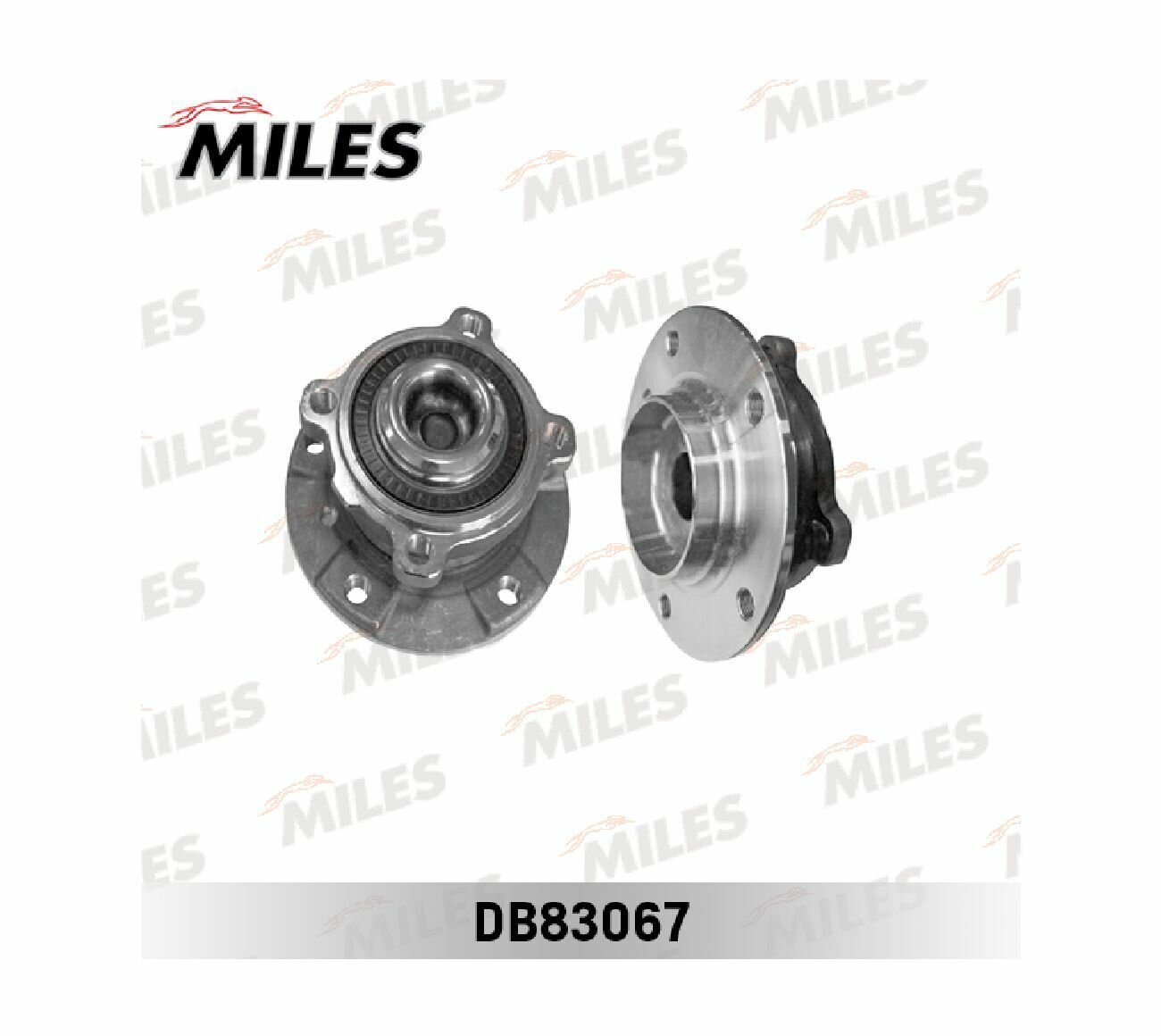 Ступица с подшипником передняя +ABS, BMW 5 E60/E61/6 E63/E64 04-, MILES DB83067