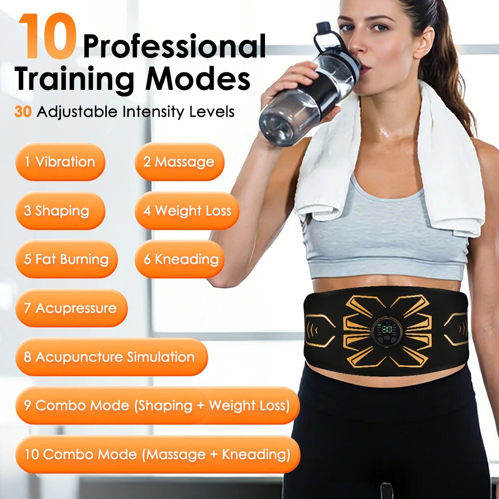 Электрический пояс для похудения, 10 modes, 30 gear