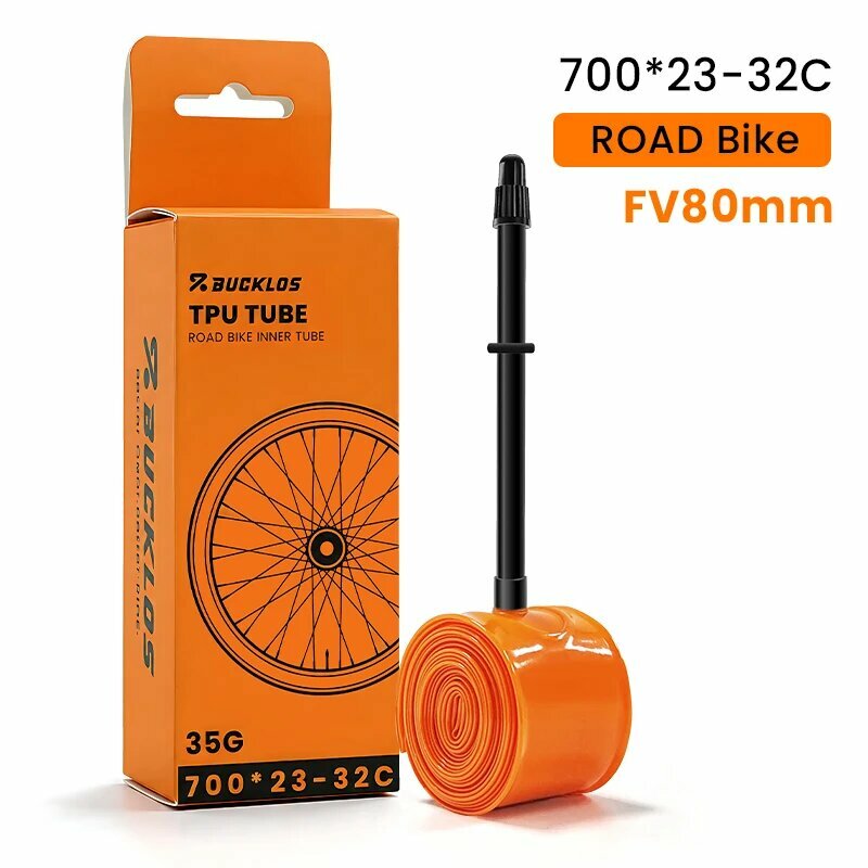 BUCLOS оранжевая камера TPU 700*23-32C Road-80mm