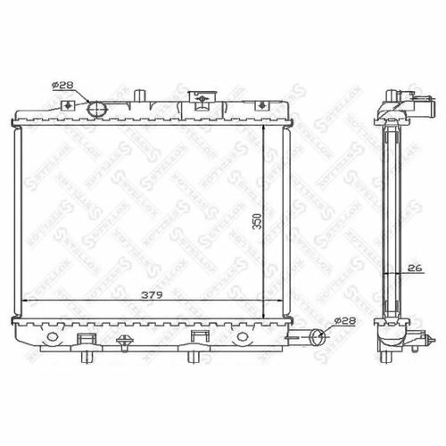 Основной радиатор (двигателя) Stellox 1025847SX для Mazda Demio