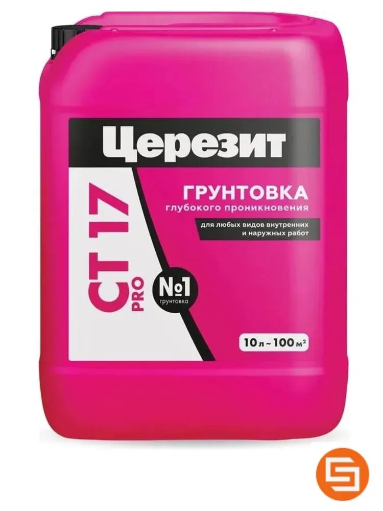 Грунтовка универсальная для стен Ceresit СТ 17 PRO10л 100м2/ Церезит
