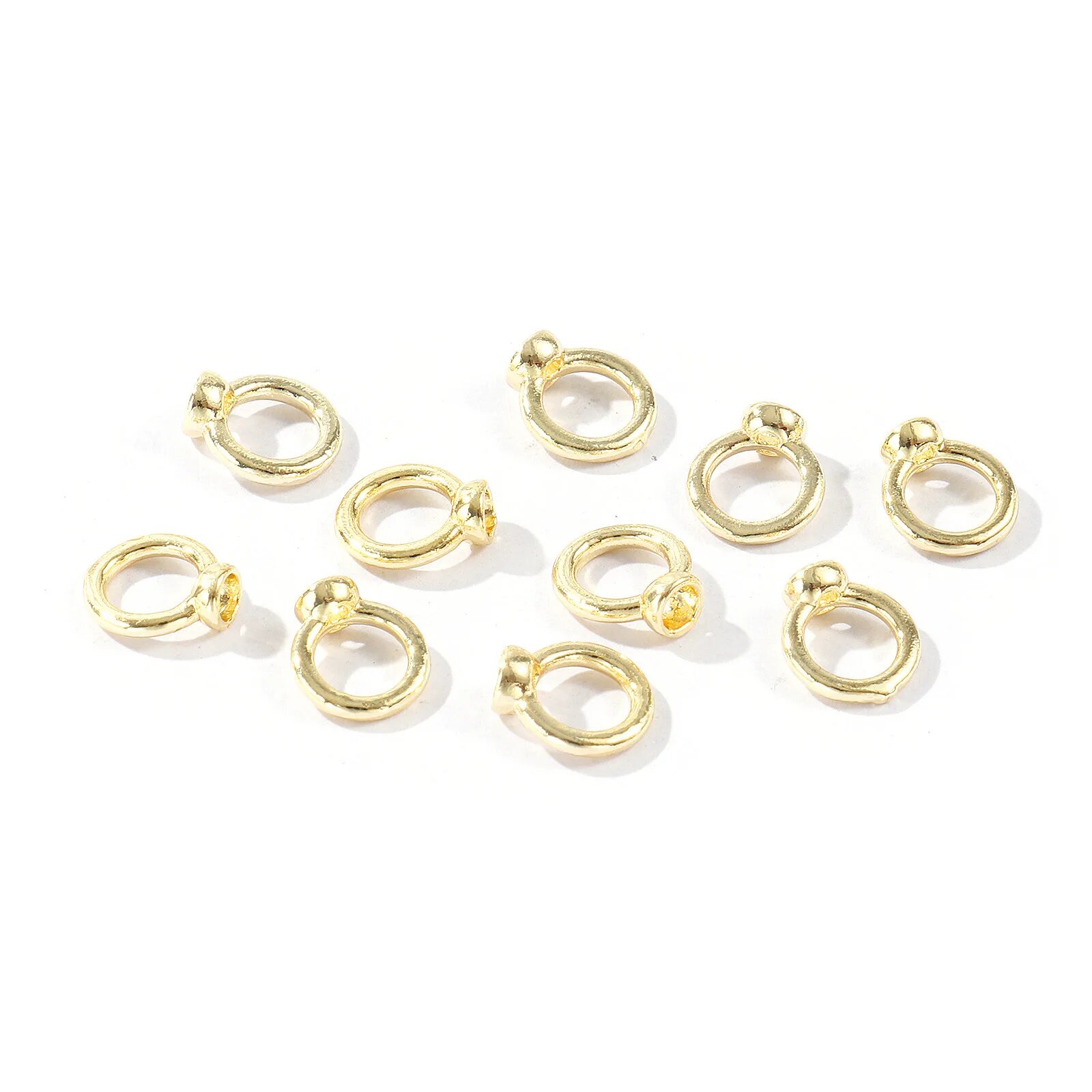 DoreenBeads набор заглушек для бижутерии 10 шт. Желтый, 14k gold plated1