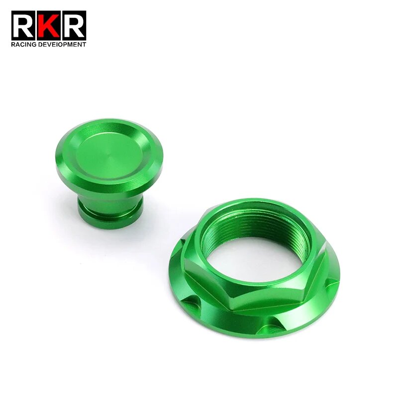 Гайка для вилки мотоцикла RKR, изумрудный, Kawasaki Ninja 400