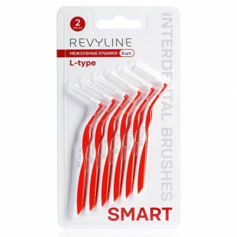 Ершики межзубные Revyline Smart L-type, красные, 6 шт.