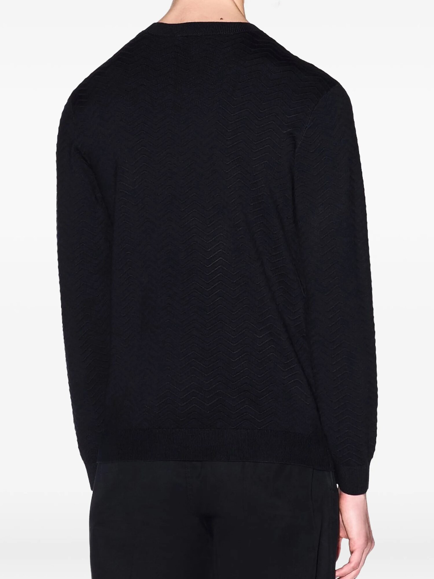 Свитер Armani Exchange Zigzag-knit sweater, размер S, , blue — фото 1