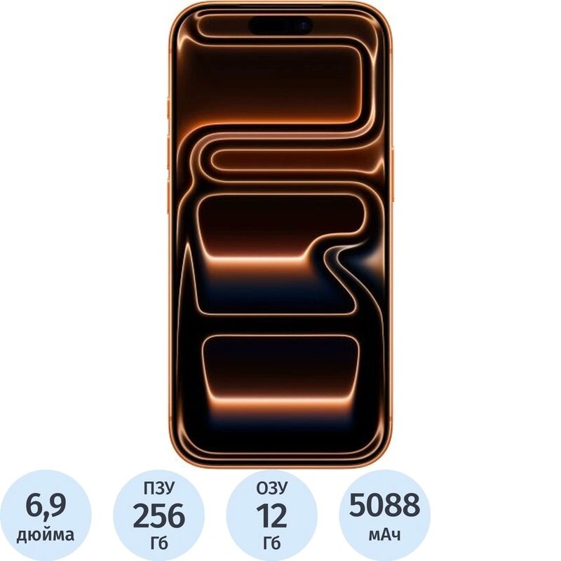 Смартфон Apple iPhone 17 Pro Max A3526 12 ГБ+256 ГБ оранжевый (MFYN4ZA/A) Арт. 2394612