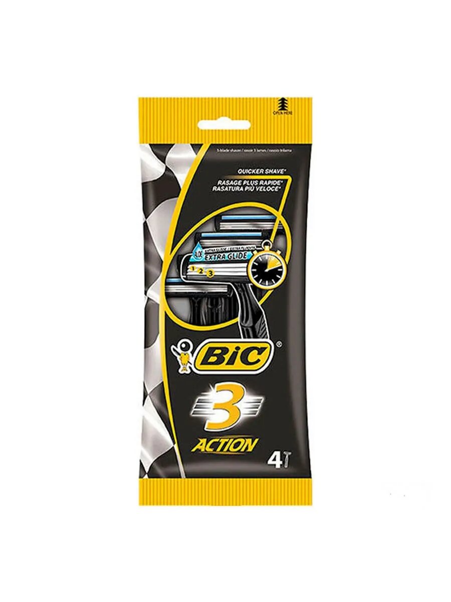 Станок для бритья одноразовый Bic 3 Sensitive 3 лезвия 4 шт