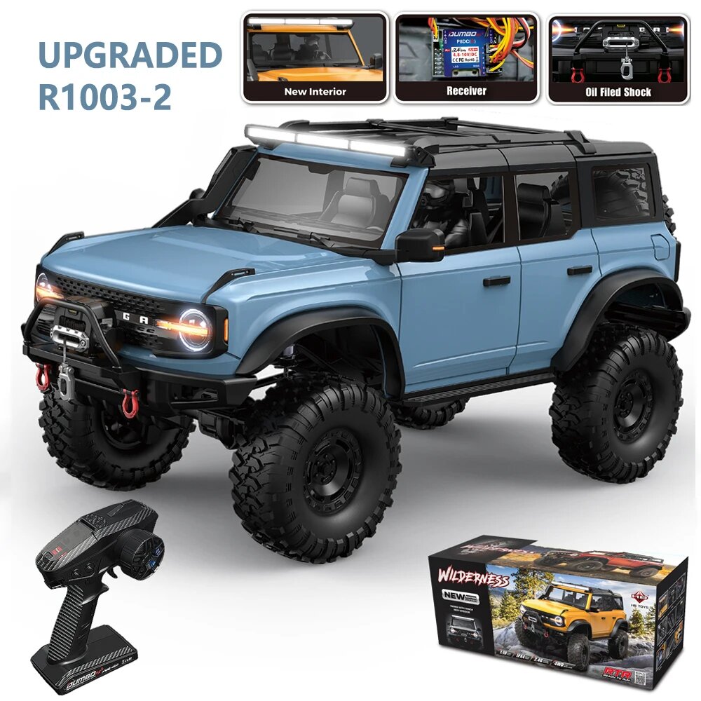 HB 1/10 RC Crawler R1001 4WD RTR Внедорожник с LED 2,4G Электрический пульт управления Походный каменный багги для взрослых