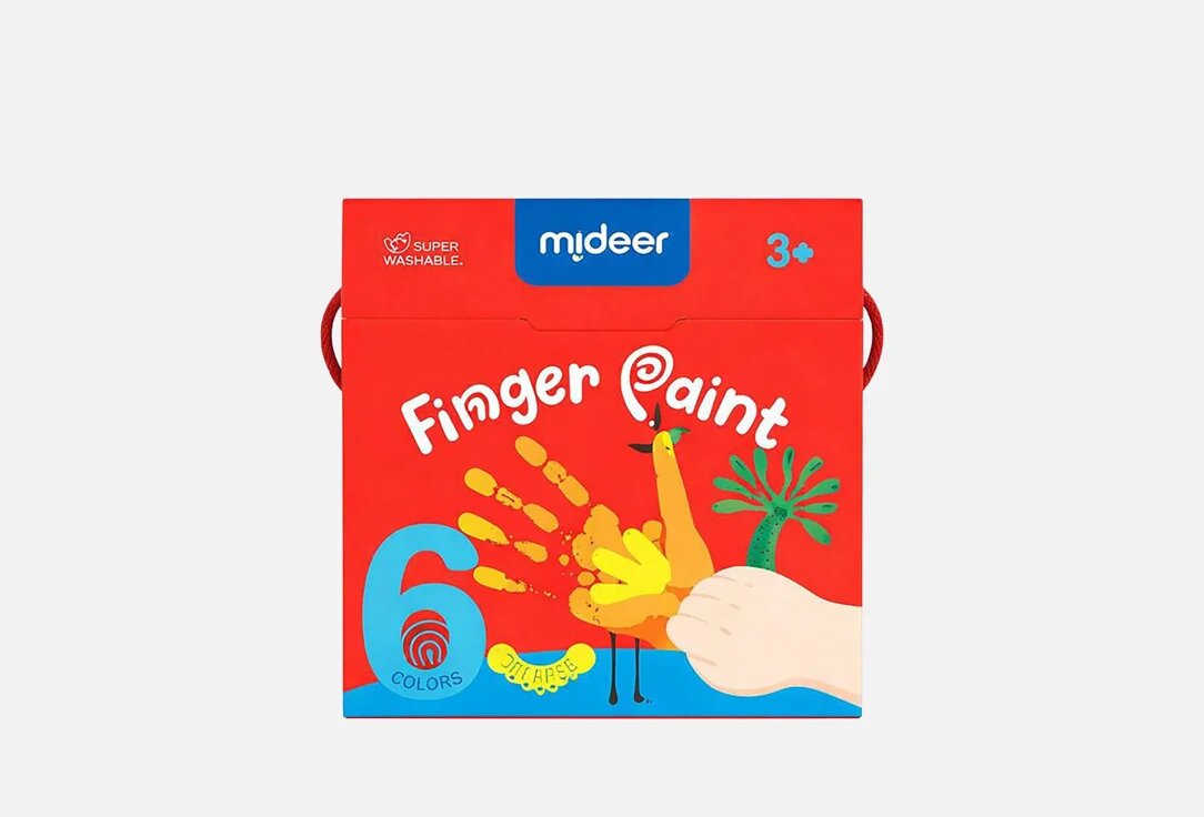 Mideer finger paint Набор красок 6 шт