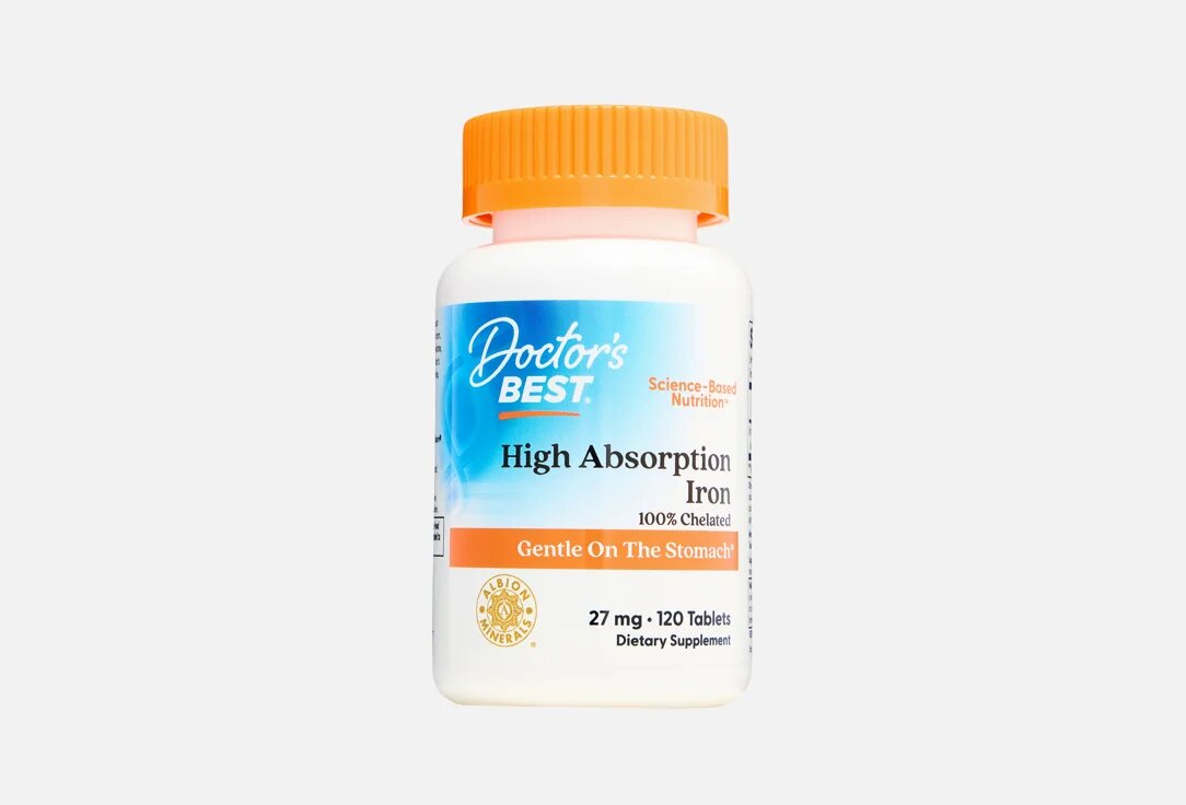 Doctors Best high absorption iron 27 мг Железо 120 шт