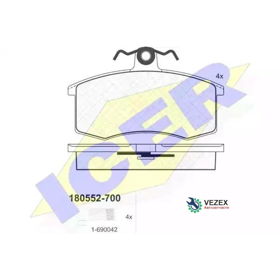 ICER 180552-700 Колодки тормозные