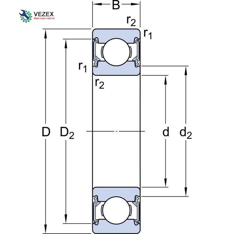 SKF 623062RS1 Подшипник