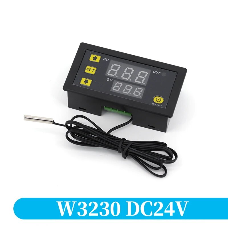 Huaxingfu W3230 Цифровой терморегулятор 12В 24В 220В DC-24V