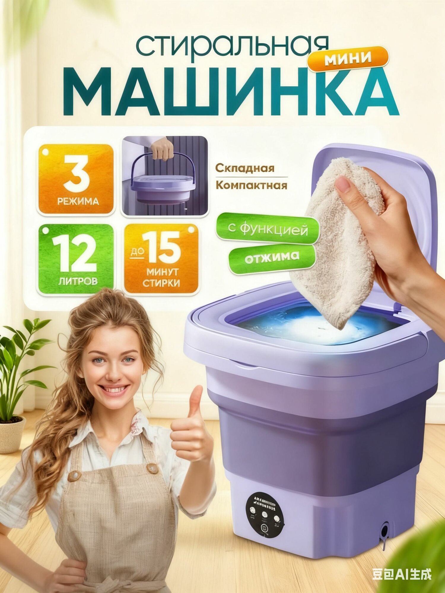 Портативная стиральная машинка