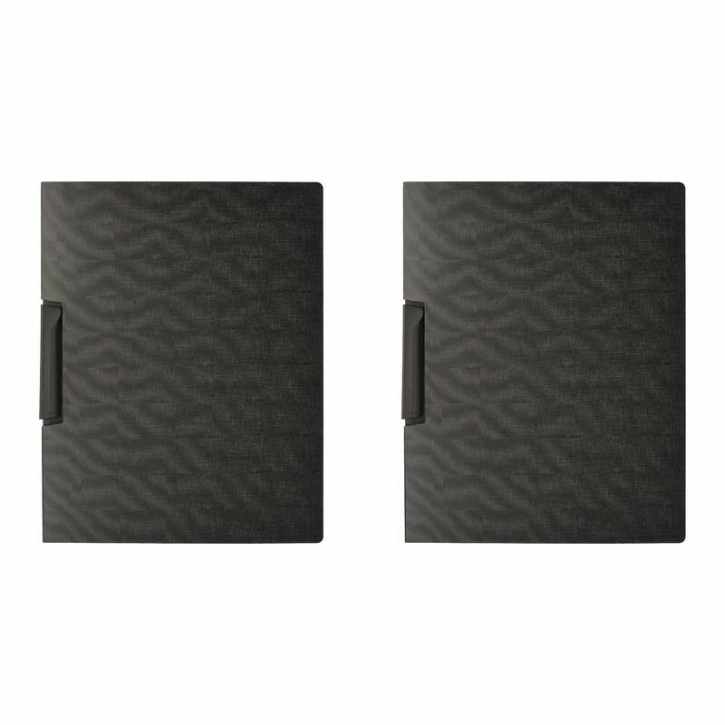 Attache Папка с клипом, черная, 2 шт