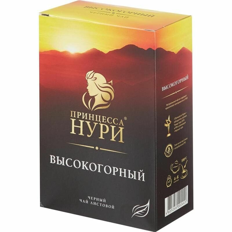 Принцесса Нури Чай листовой Высокогорный, черный, 100 г
