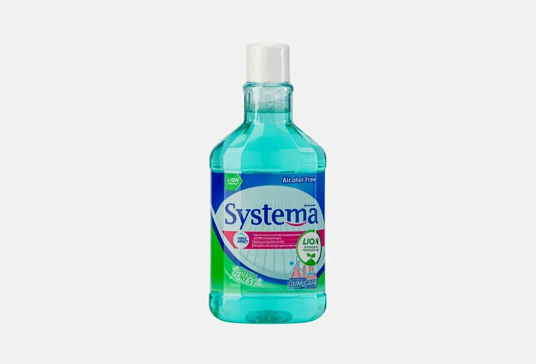 Lion Systema Mouthwash Green Forest Ополаскиватель для полости рта "Зеленый лес" 1шт