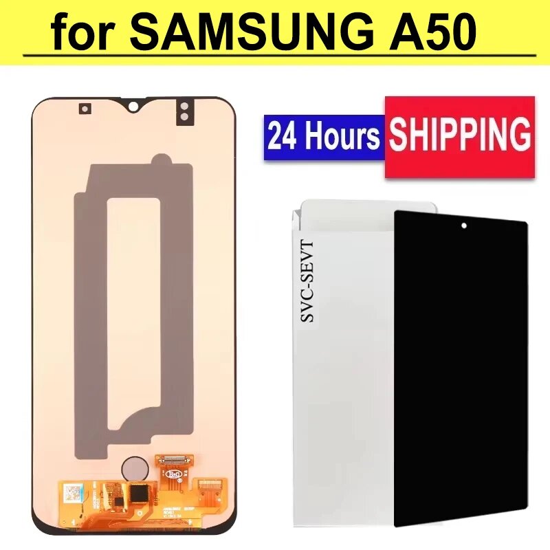 OLED дисплей для Samsung A50 с рамкой, 6.4"