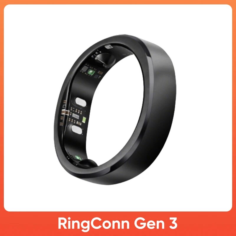 RingConn Gen 3 умное кольцо для мониторинга здоровья 9, Черный, Matte Black